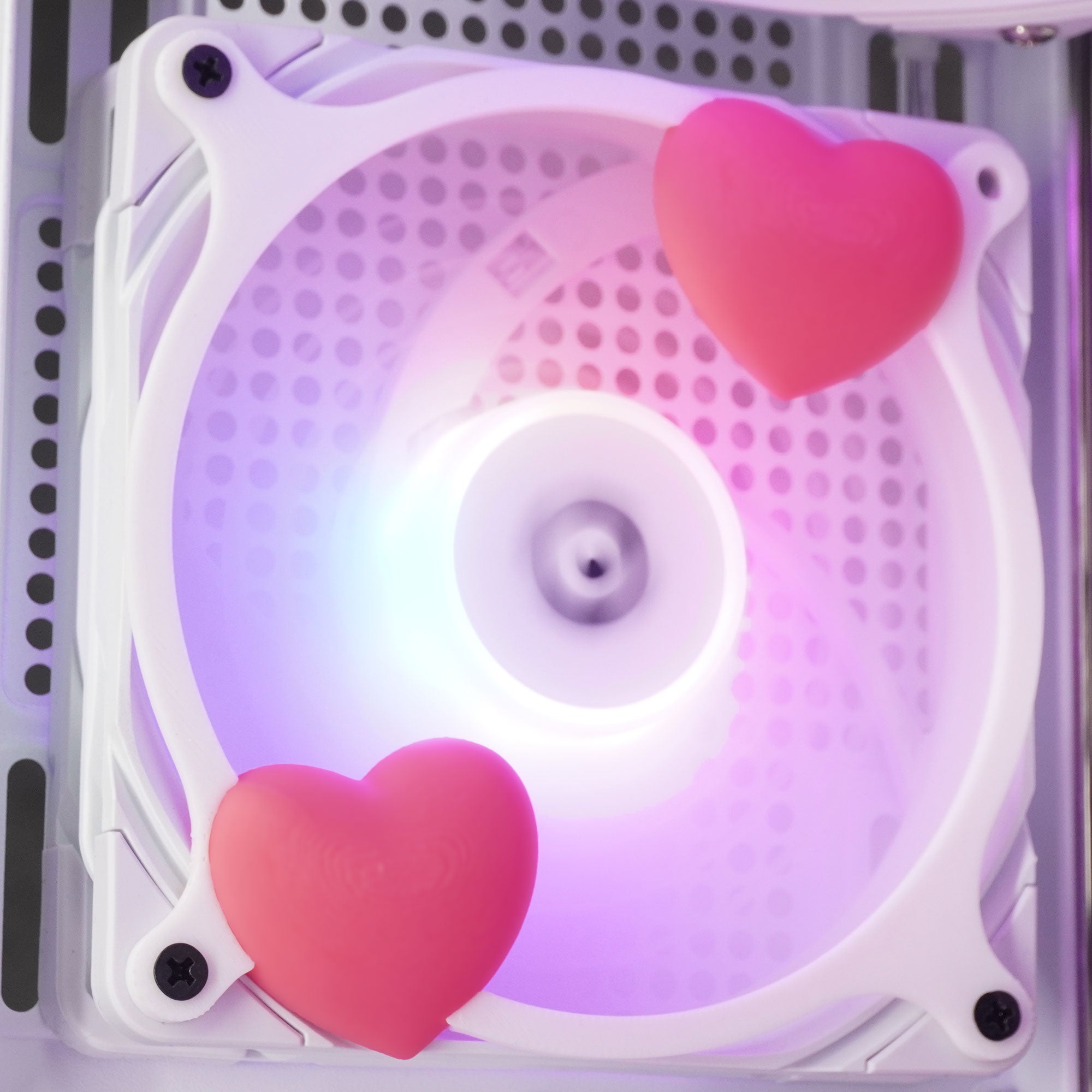 Heart Fan Grill Twin Pack | PC Case Accessory | Playtech NZ