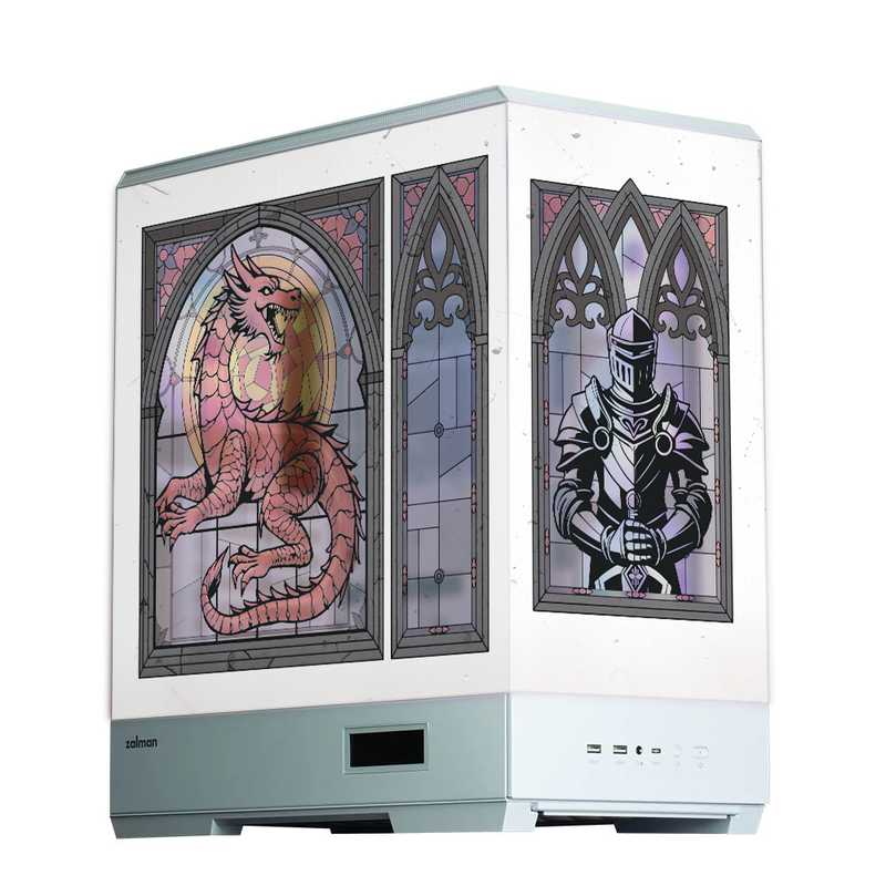White Cathedral P50 ATX Case | Tempered Glass | Playtech NZ
